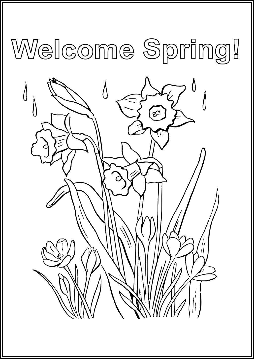 Welcome Spring coloring pages (Free printable PDF) - TotalColoring.com