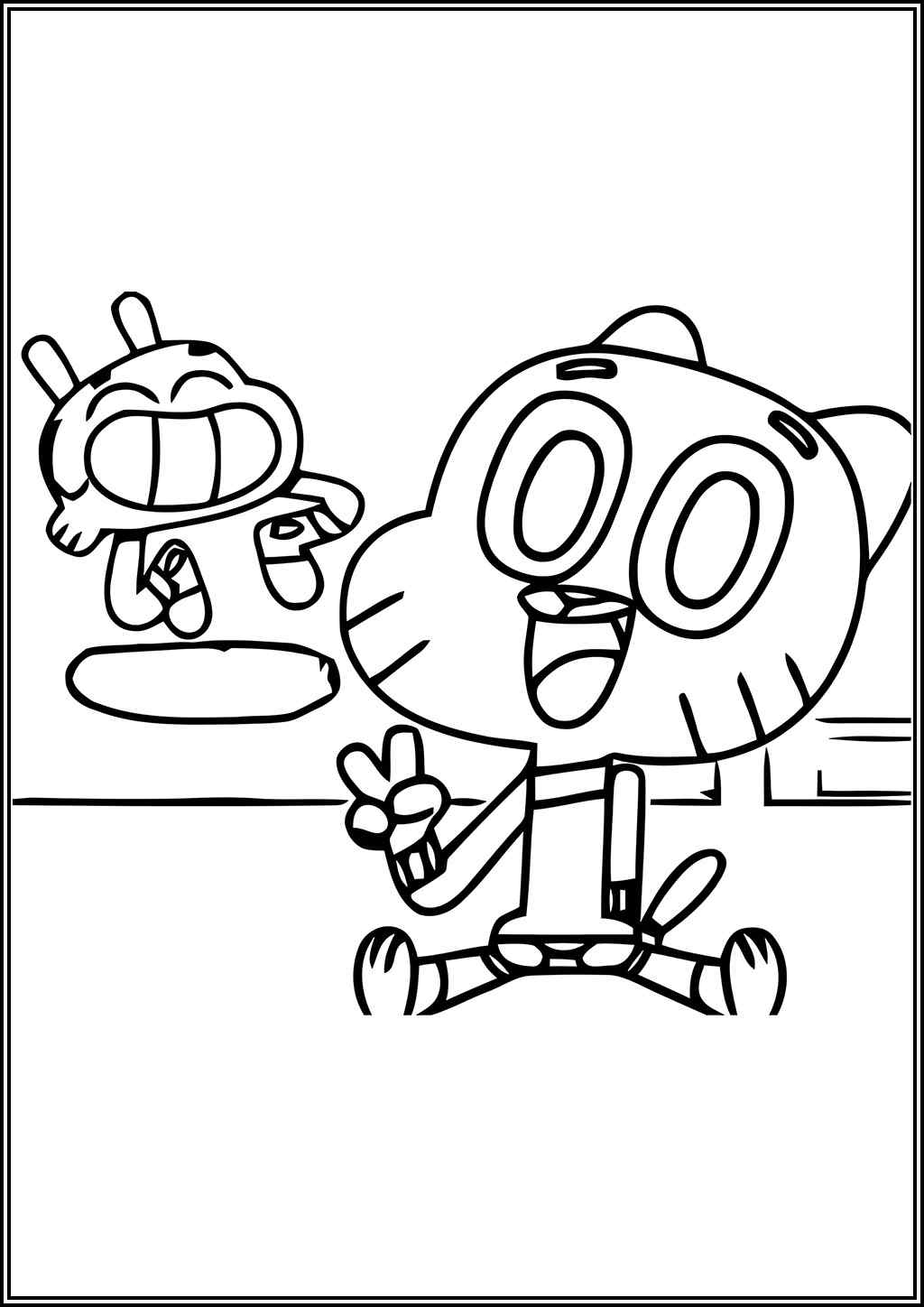 Gumball Coloring Pages Amazing World Characters Colouring Color Kids ...