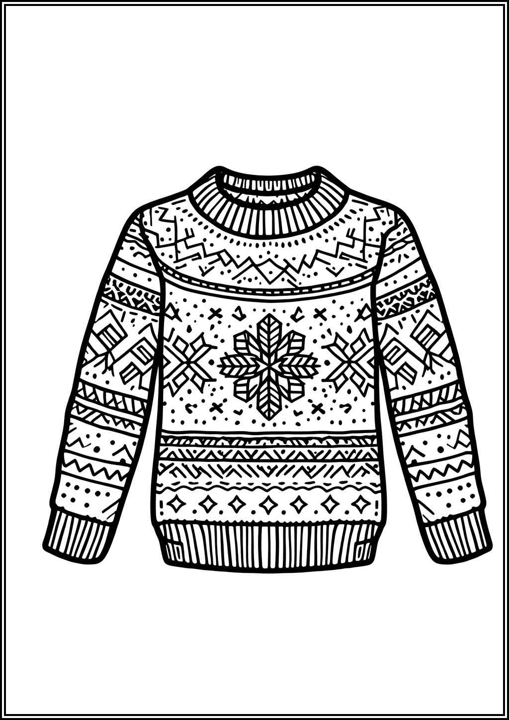 Christmas Sweater coloring pages (Free printable PDF) - Total Coloring