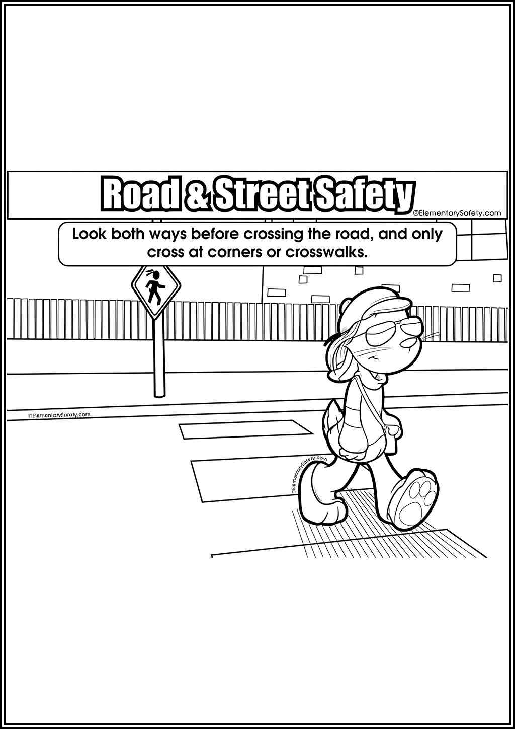 Coloring Traffic Safety Worksheets Education Worksheet Preschool Use ...