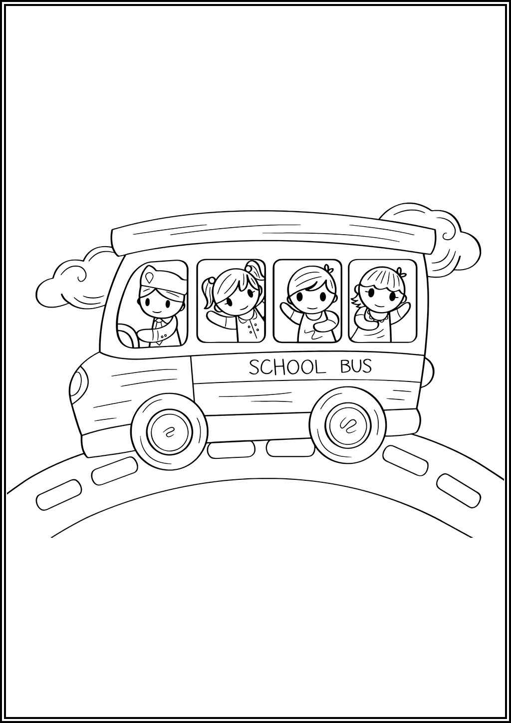 School Bus coloring pages (Free printable PDF) - TotalColoring.com
