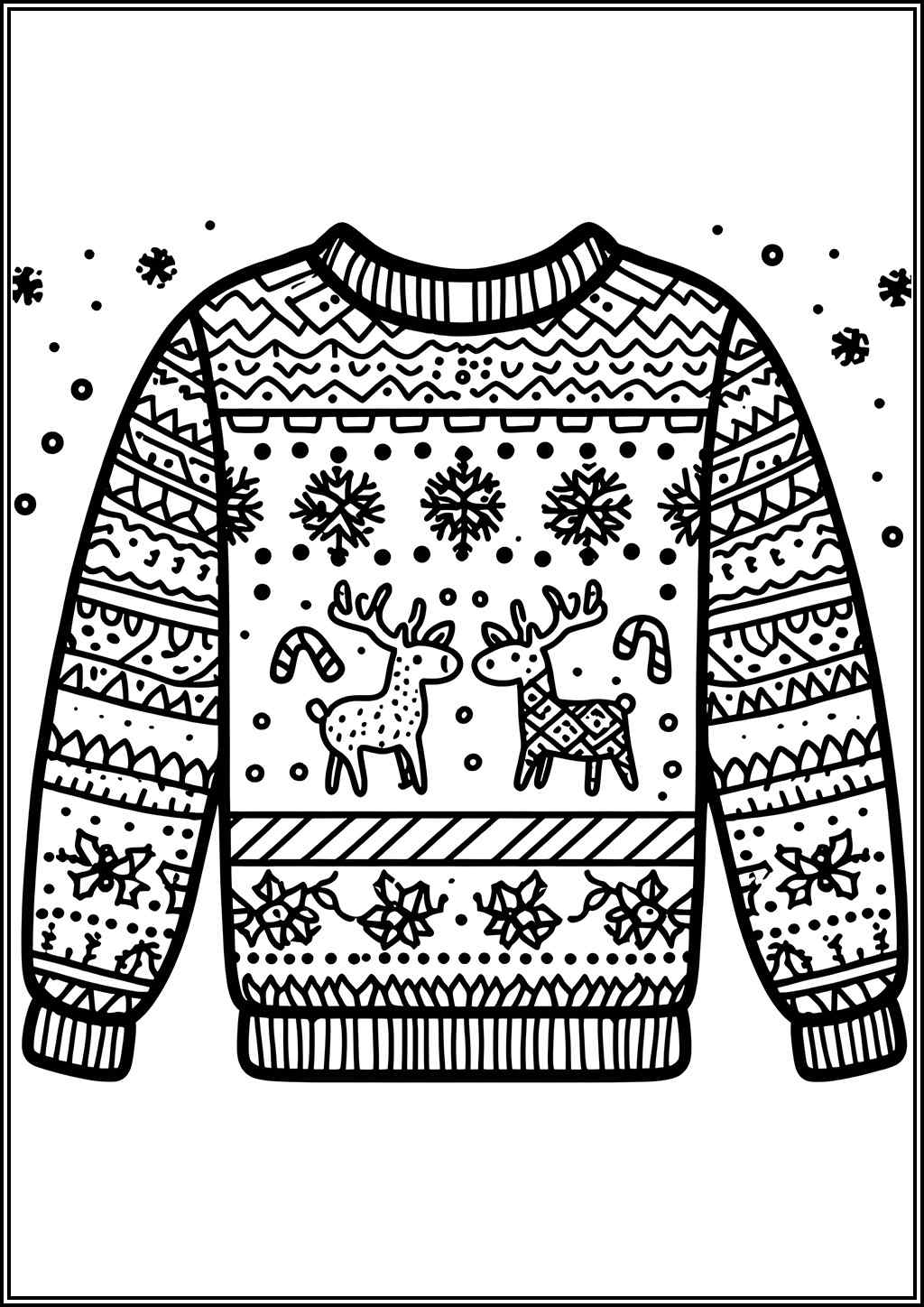 Christmas Sweater coloring pages (Free printable PDF) - Total Coloring