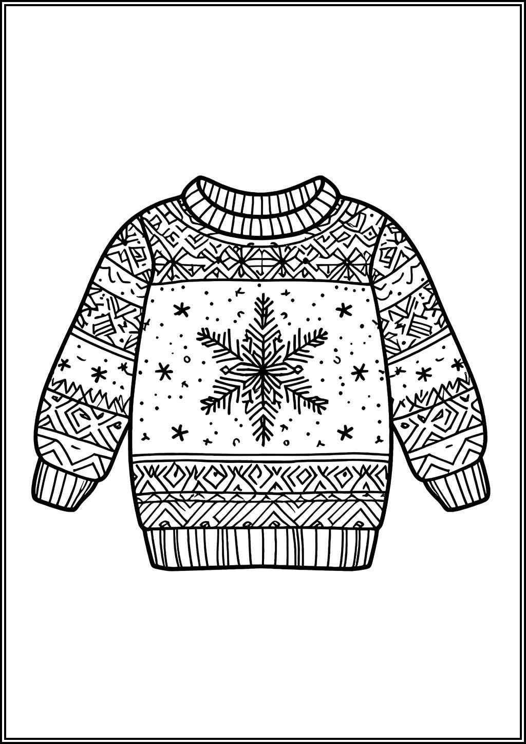 Christmas Sweater coloring pages (Free printable PDF) - Total Coloring